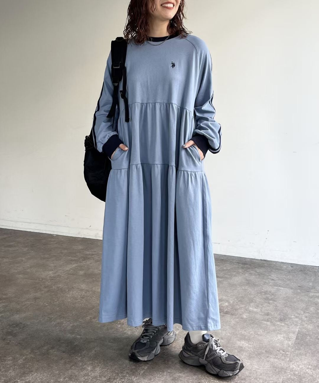 Polo撞色長裙 – Aimeebabe