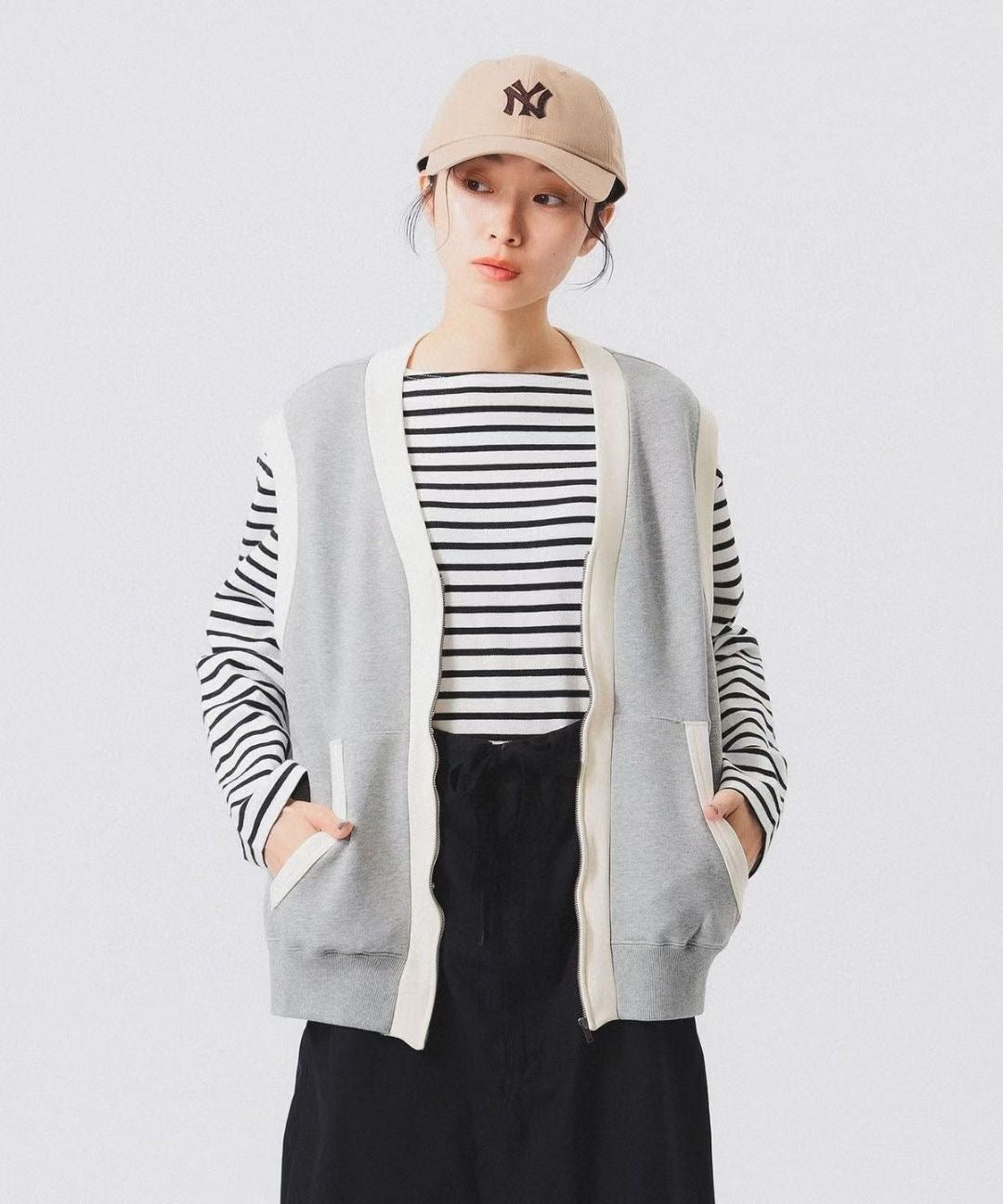 Beams boy 接拼拉鏈背心外套 – Aimeebabe