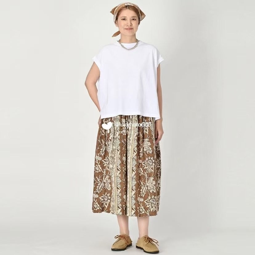 45R flower pattern半折裙 – Aimeebabe